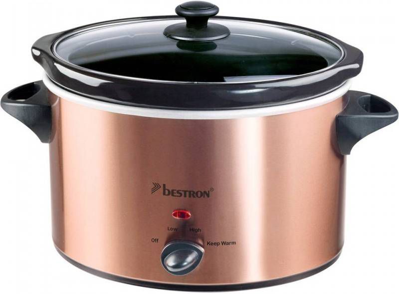 Bestron Slowcooker ASC450CO 225 W 4, 5 L roestvrij staal koperkleurig ...